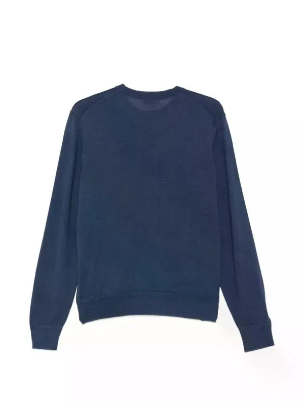 TOM FORD Crew Neck Long Sleeve Sweater - Blue