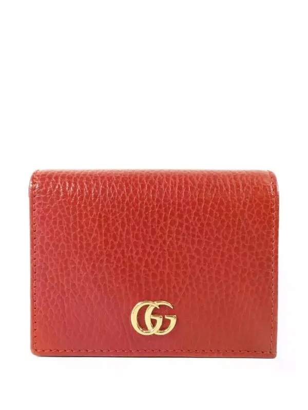 Gucci Gg Marmont Leather Wallet - Red