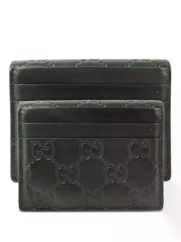 Gucci Gg Canvas Card Holder - Black