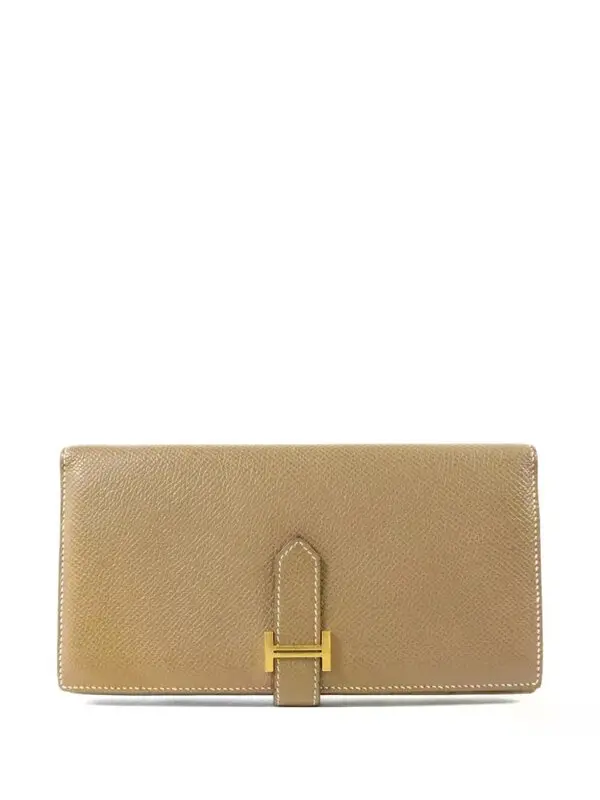 Hermès Bearn Soufflet Wallet - Grey