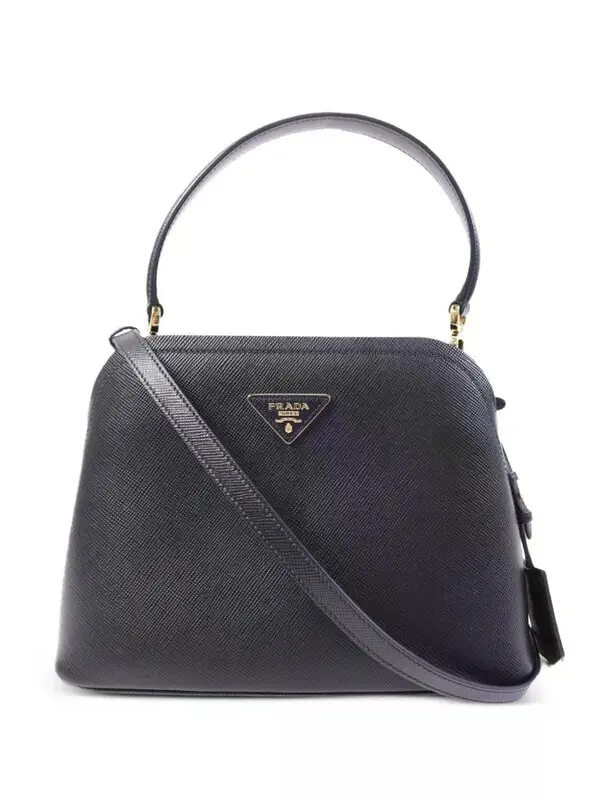 Prada Saffiano Leather Shoulder Bag - Black