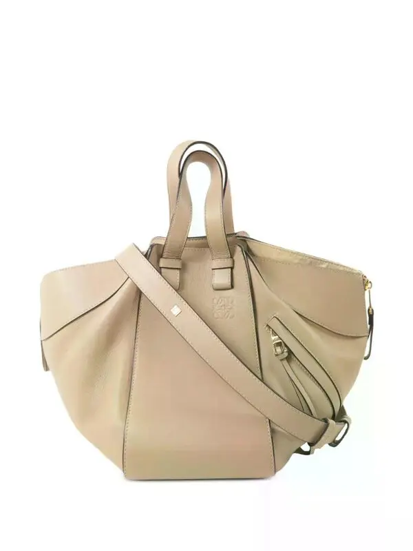Loewe Hammock Leather Shoulder Bag - Neutrals