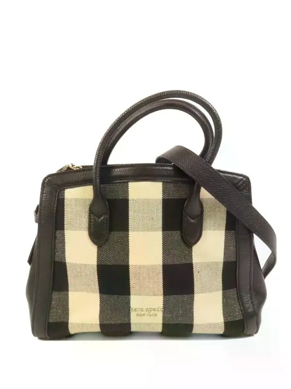 Kate Spade New York Check-pattern Leather-trim Shoulder Bag
