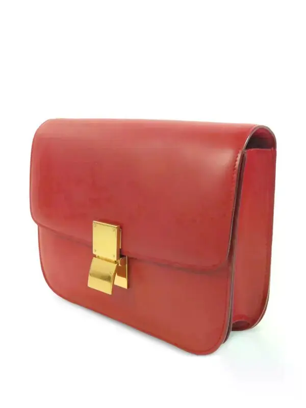 Celine Classic Box Shoulder Bag - Red