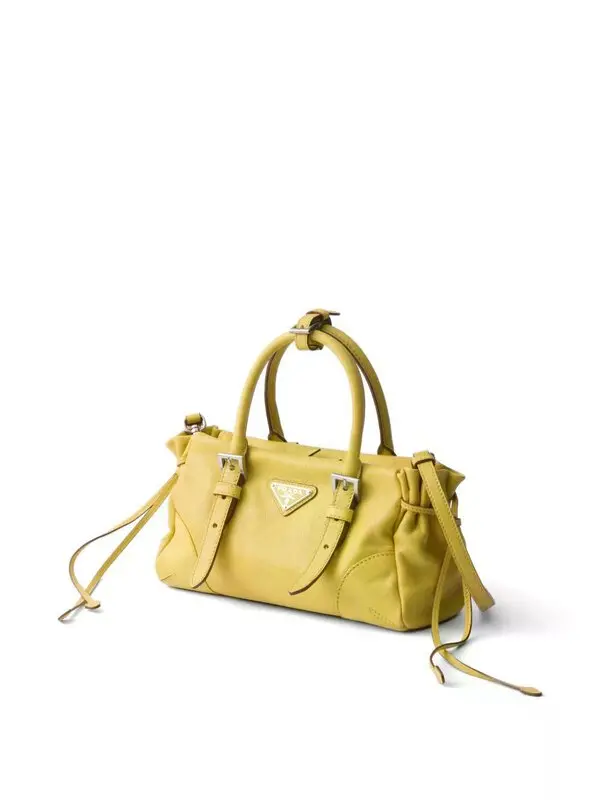 Prada Bonnie Small Leather Bag - Yellow
