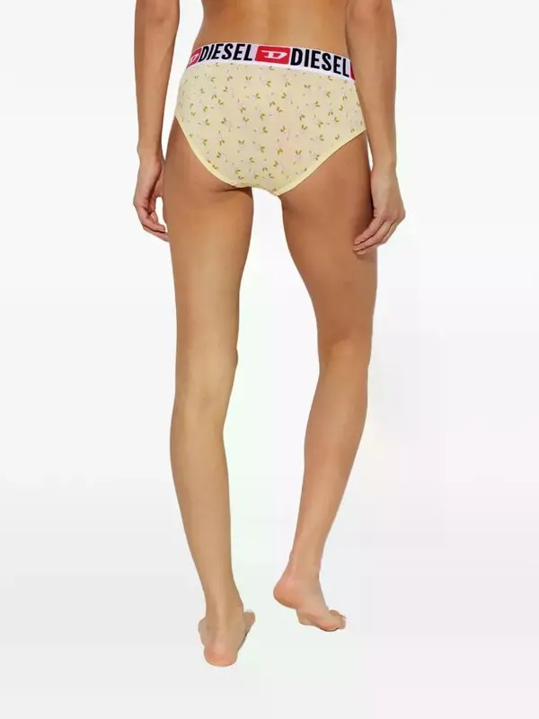 DIESEL® Logo-waistband Floral-print Briefs
