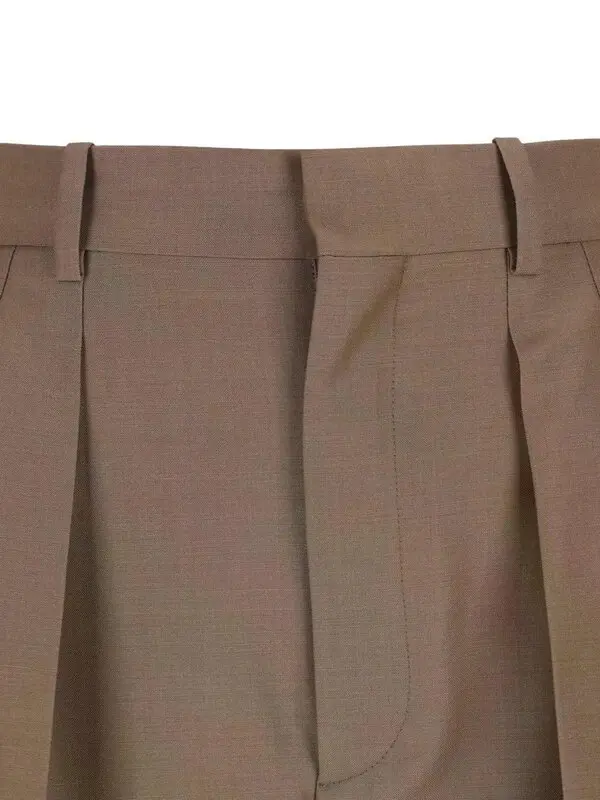 Saint Laurent Pleated Wool-blend Trousers