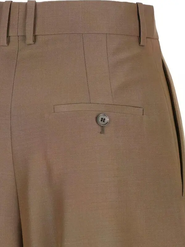 Saint Laurent Pleated Wool-blend Trousers