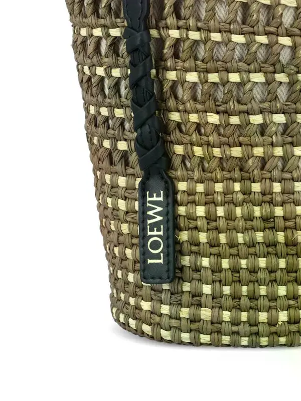 Loewe Braided Bucket Bag - Green