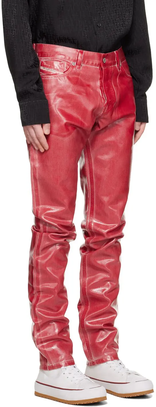 DIESEL® Rossi Coated Straight Jeans