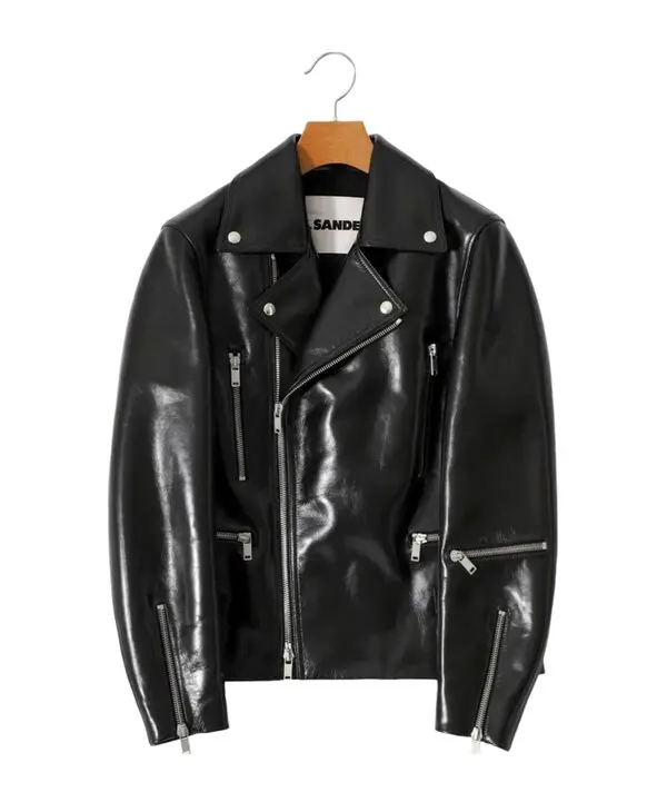 JIL SANDER Leather Biker Jacket