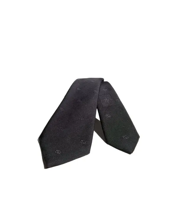 Gucci Gg Jacquard Tie - Black