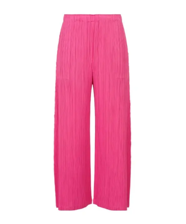 PLEATS PLEASE BY ISSEY MIYAKE Pleats Please Issey Miyake Wide Leg Pleated Trousers - Bright Pink