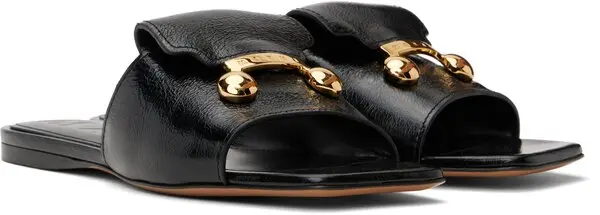 Marni Leather Sandals With Logo-engraved Hardware
