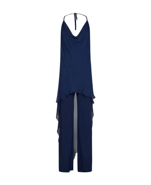 Alberta Ferretti Logo Jumpsuit - Black