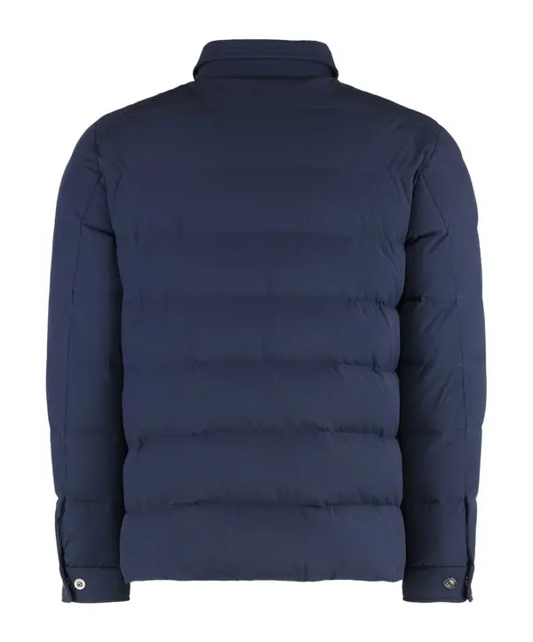 MOORER Quilted Shirt-collar Jacket With Welt Pockets