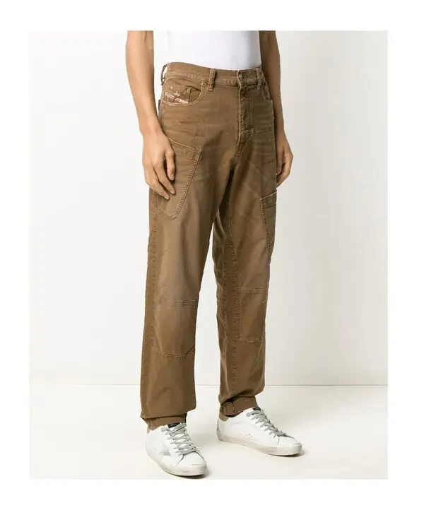 DIESEL® Straight-leg Cargo Jeans - Brown