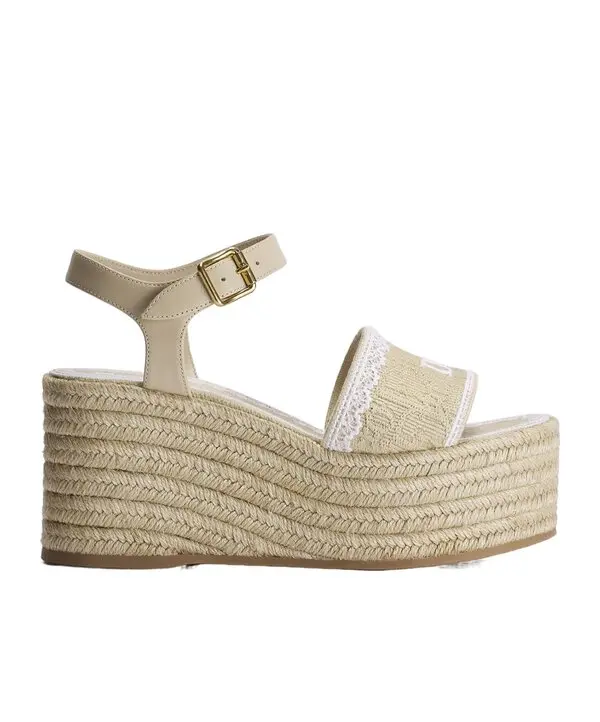Dior Dentelle Wedge Sandal - Nude
