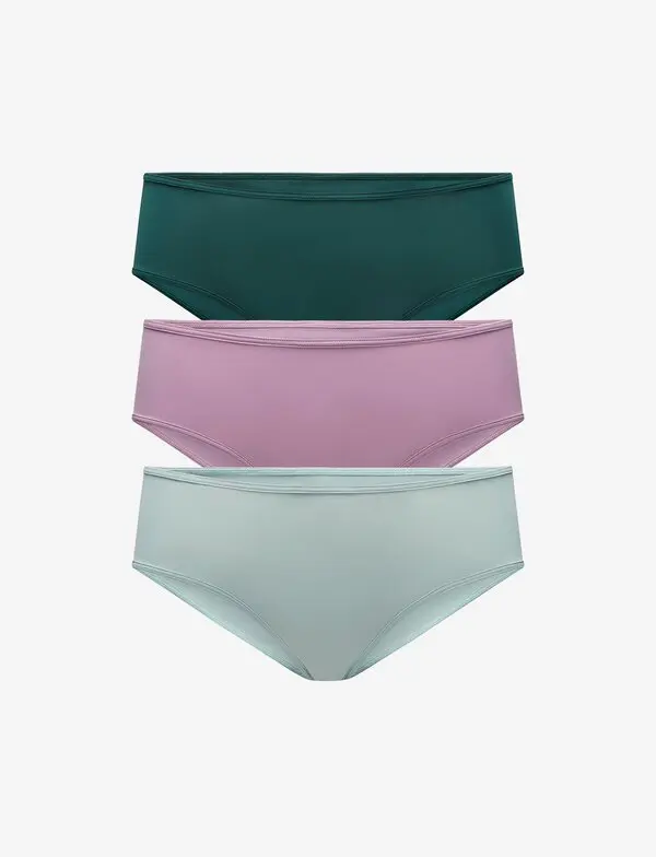 THIRDLOVE 24/7® Classic Hipster 3 Pack Panty - Eucalyptus Sugarplum Frost