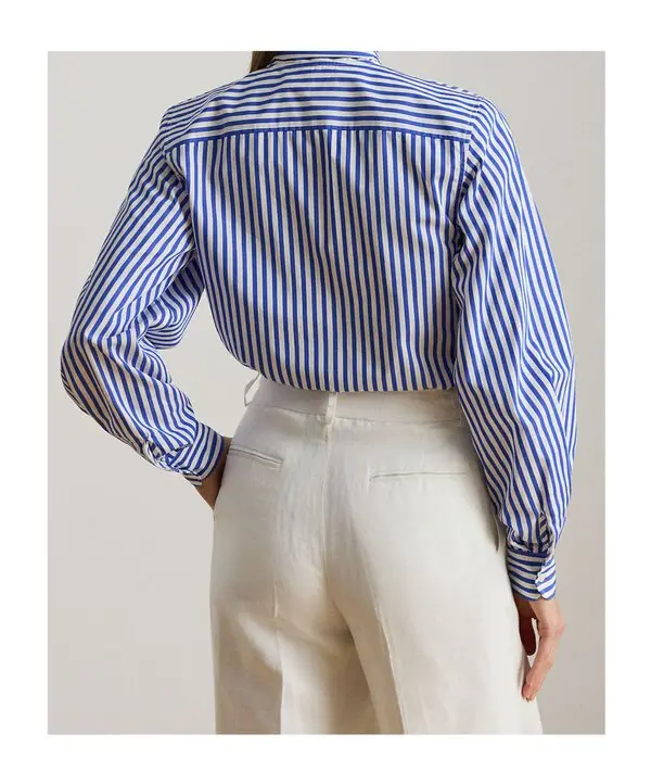 Ralph Lauren Striped Shirt With Pussy Bow