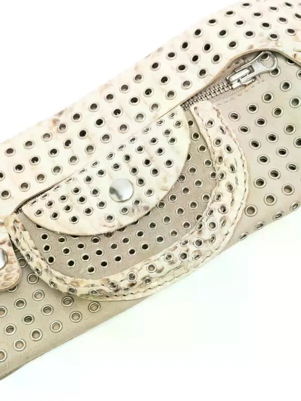 Gianfranco Ferre Eyelet Embellished Multi-pocket Belt