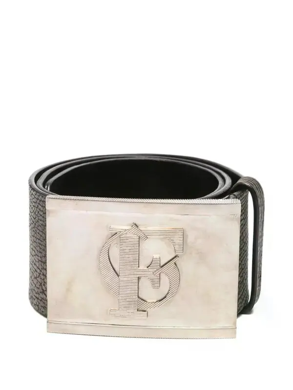 Gianfranco Ferre Logo Plaque Belt - Black