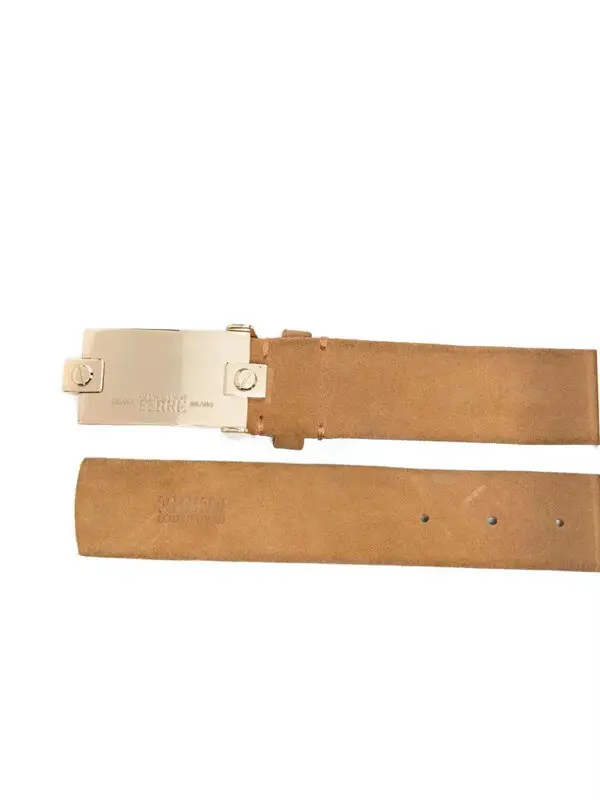 Gianfranco Ferre Logo Plaque Belt