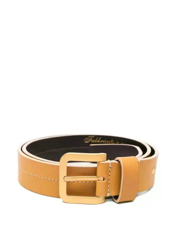 Gianfranco Ferre Ocher Brown Leather Belt - Neutrals