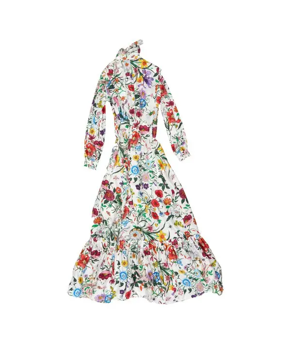 Gucci Flora Print Long Dress - Multi-color