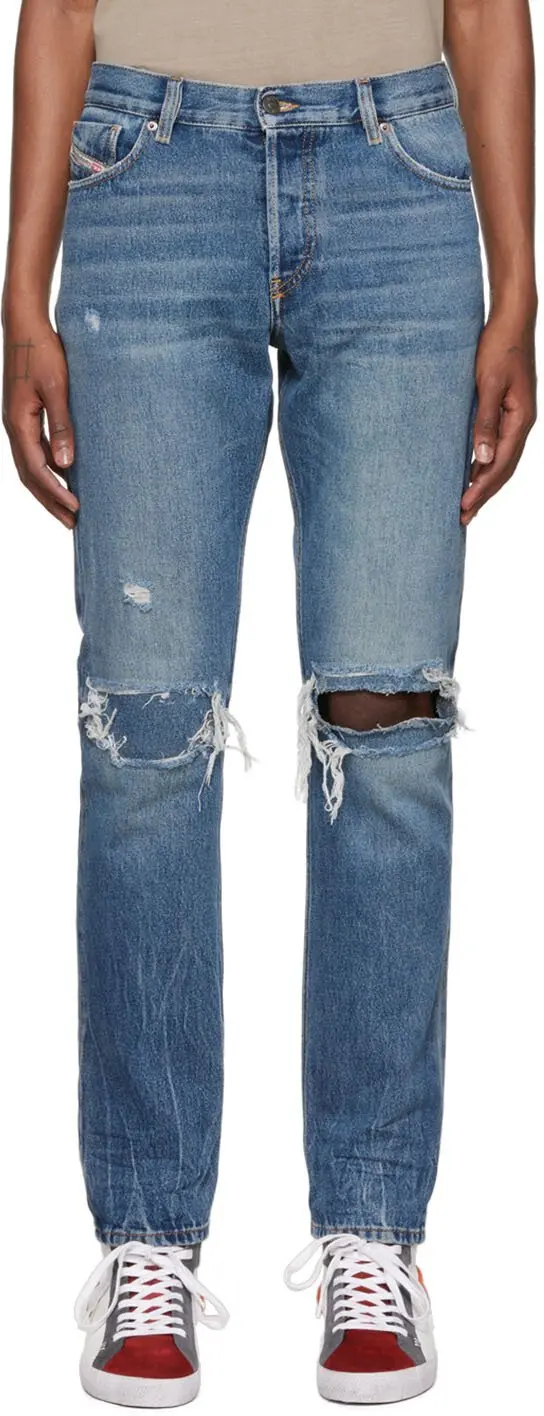 DIESEL® Distressed Straight-leg Jeans