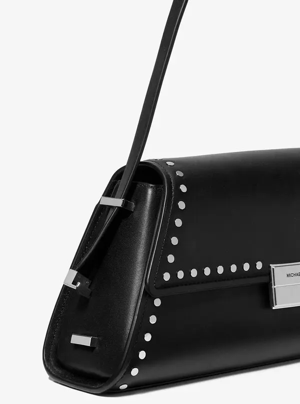 Michael Kors Medium Studded Shoulder Bag - Black