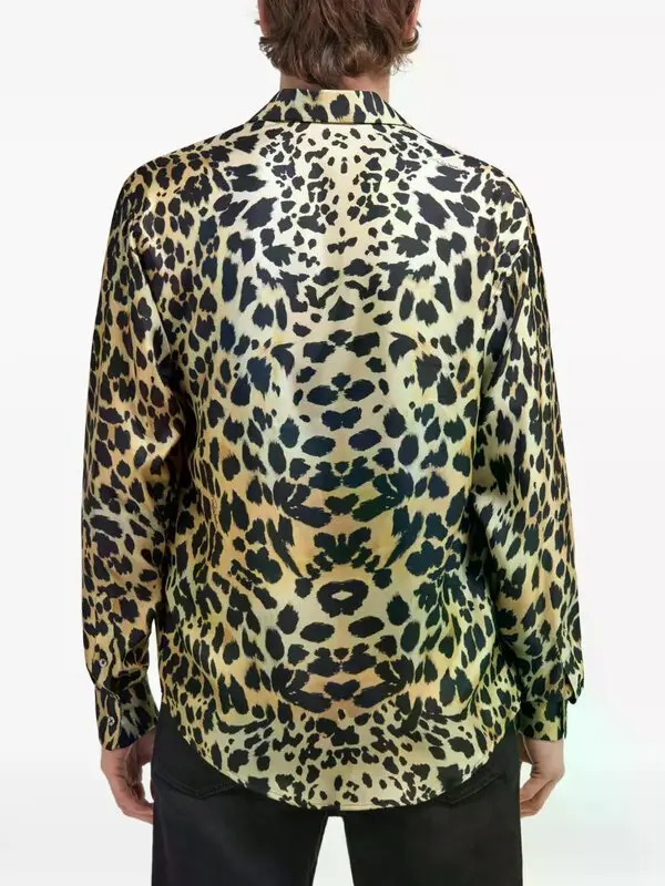 Roberto Cavalli Leopard-print Silk Shirt