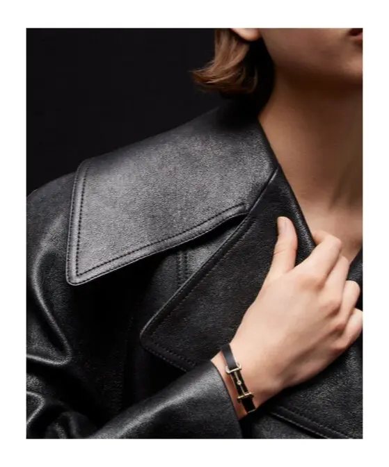 Gucci Horsebit Enamel Bangle Bracelet - Black
