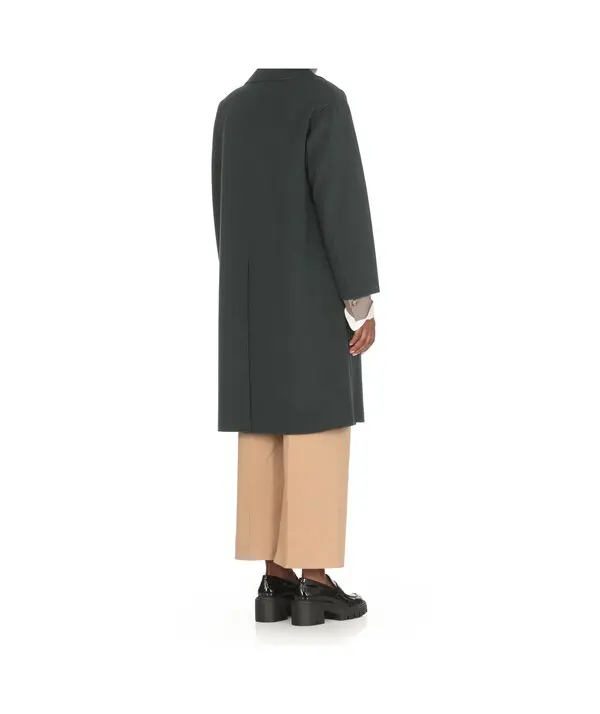 Max Mara Double-breasted Long-sleeved Coat - Black