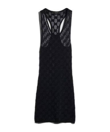 Gucci Monogram Knit Tank Dress - Black
