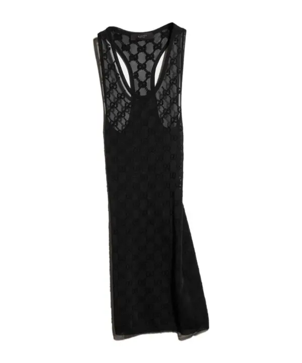Gucci Monogram Knit Tank Dress - Black