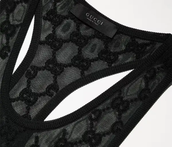 Gucci Monogram Knit Tank Dress - Black