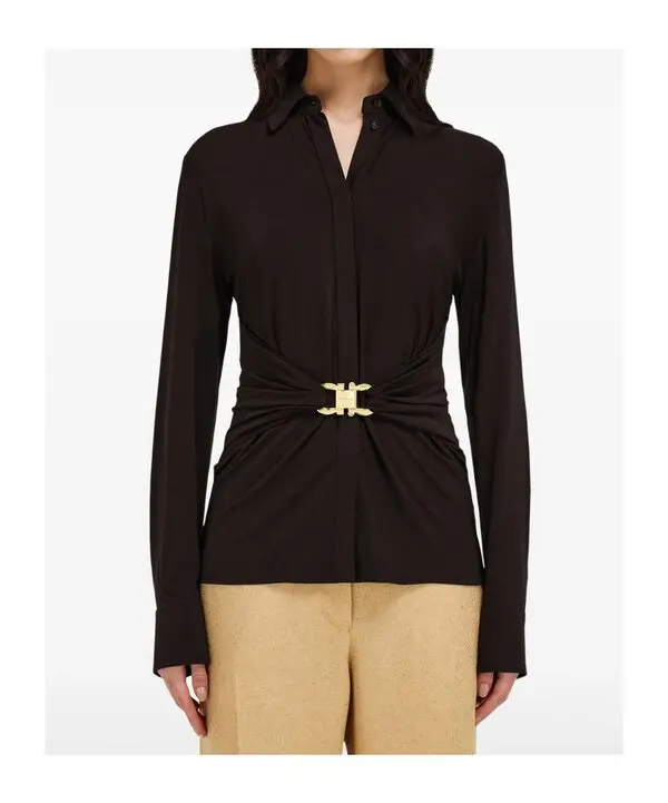 FERRAGAMO Long-sleeved Shirt - Black