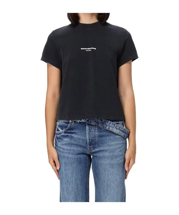 Alexander Wang Logo Cropped T-shirt