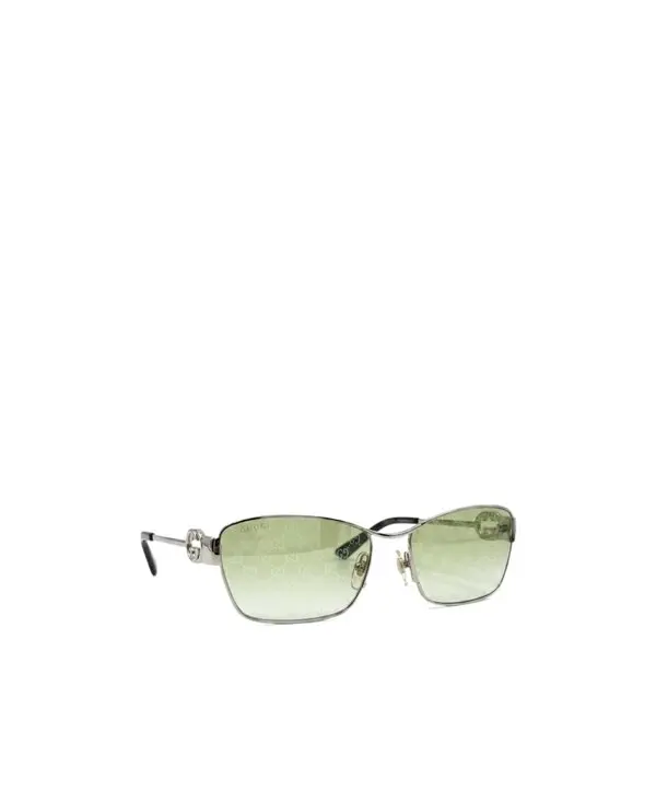 Gucci Logo Pattern Sunglasses - White