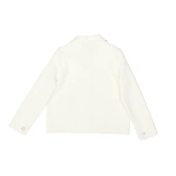 Dior Cropped Jacket With Grosgrain Bow And Cd Logo Accents - Off White