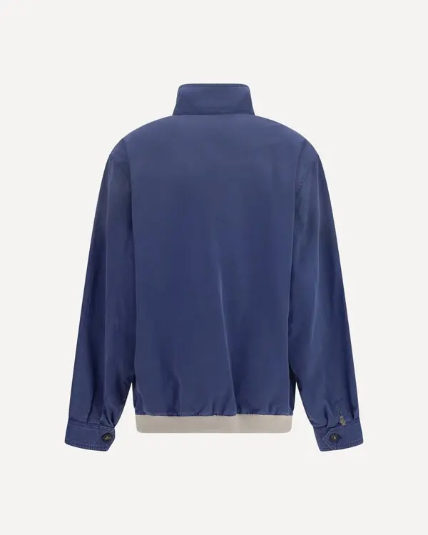 Miu Miu Washed Twill Blouson Jacket - Blue Limestone