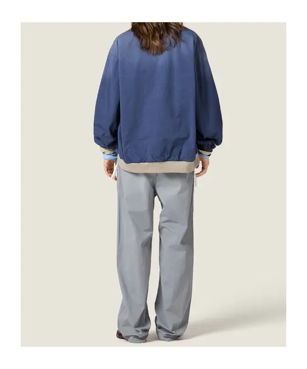 Miu Miu Washed Twill Blouson Jacket - Blue Limestone