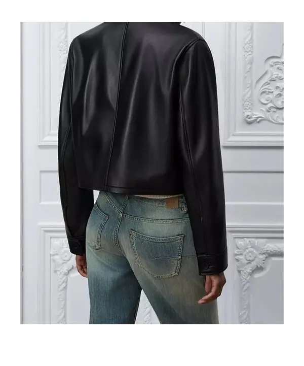 Dior Long-sleeved Leather Jacket