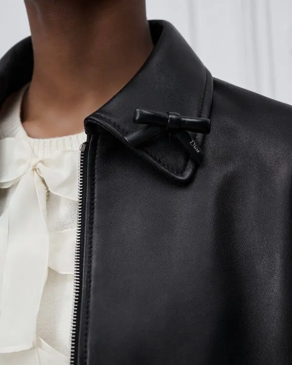 Dior Long-sleeved Leather Jacket