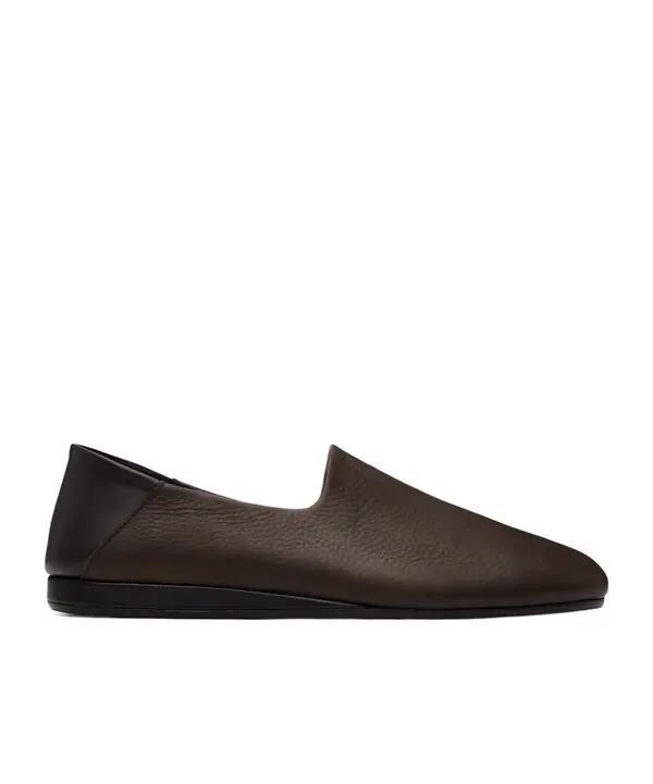 Jacquemus Logo-print Loafers - Dark Brown