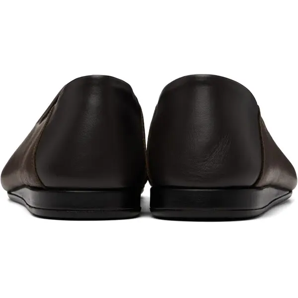 Jacquemus Logo-print Loafers - Dark Brown