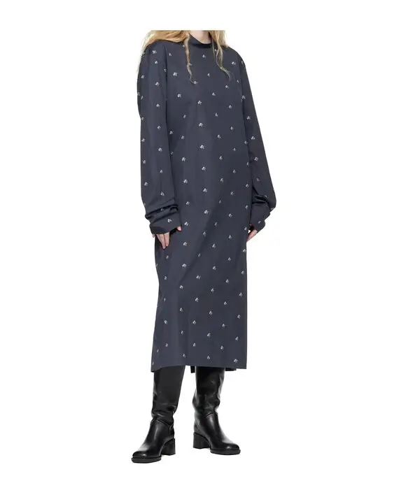 RIER Long-sleeved Dress With Waist Tie