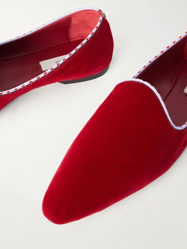 TOTEME Round Toe Slip-on Loafers - Red