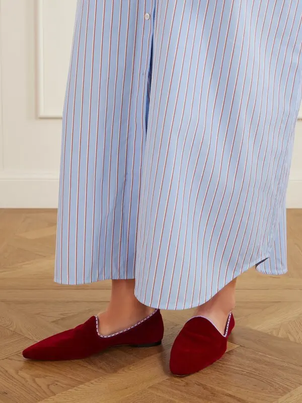 TOTEME Round Toe Slip-on Loafers - Red